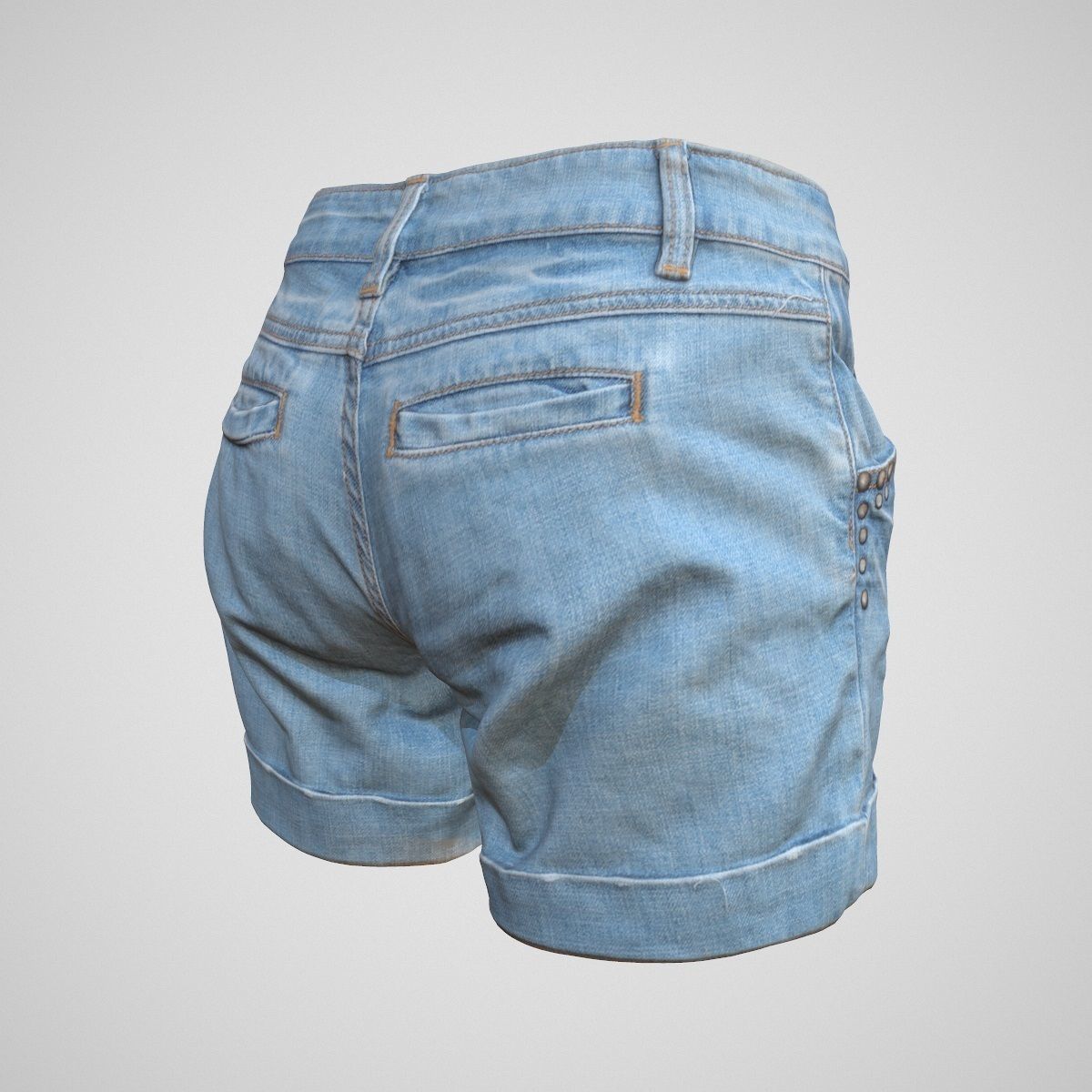 3D model Realistic Jeans Shorts VR / AR / low-poly | CGTrader