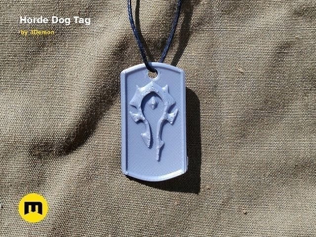 The Horde dog tag - World of Warcraft free 3D model 3D printable | CGTrader
