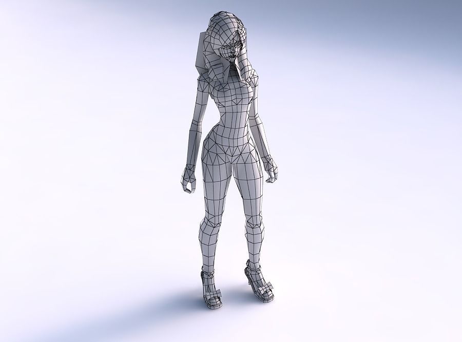 3D model Game ready human character 31 VR / AR / low-poly rigged ...