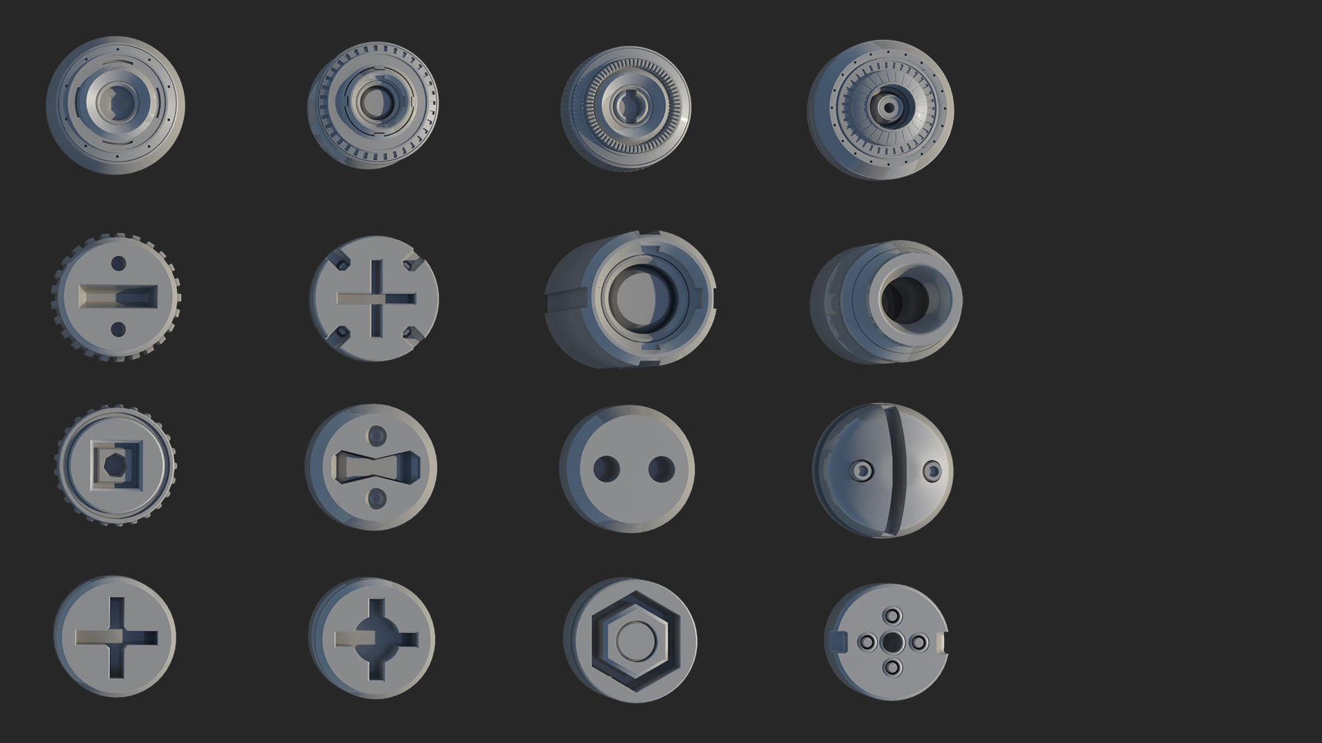 Mechanical Essentials Kitbash - Free samples free VR / AR / low-poly 3D ...