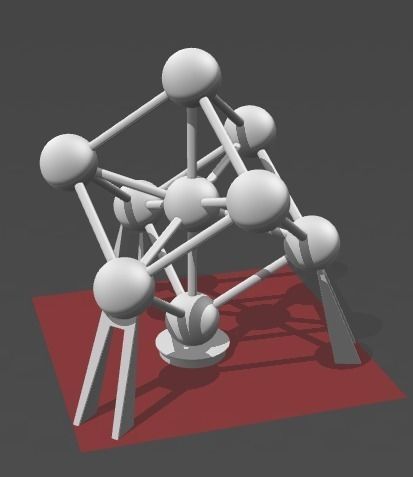 Atomium metal structure 3D model 3D printable | CGTrader