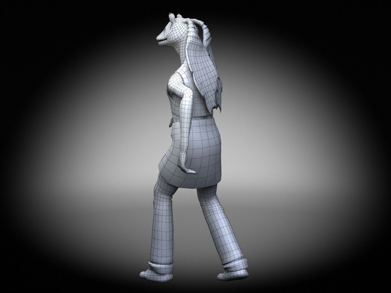 Star Wars Jar Jar Binks 3D model rigged | CGTrader