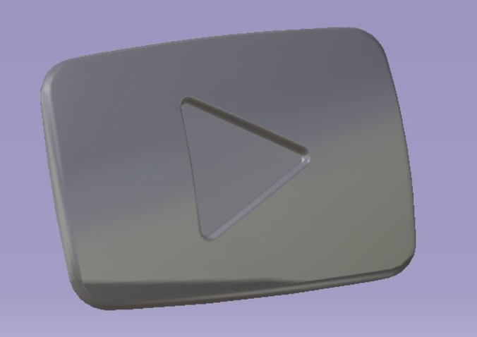 Youtube Button 3D model 3D printable | CGTrader