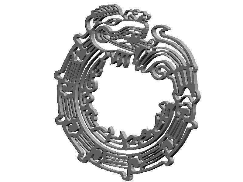 Mayan Dragon Symbol 3D model 3D printable | CGTrader