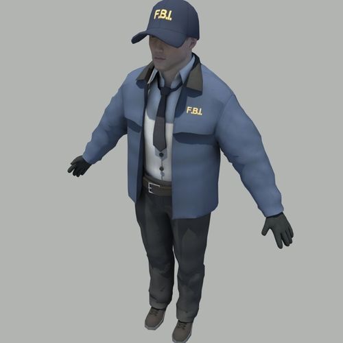 3D model FBI Agent VR / AR / low-poly | CGTrader
