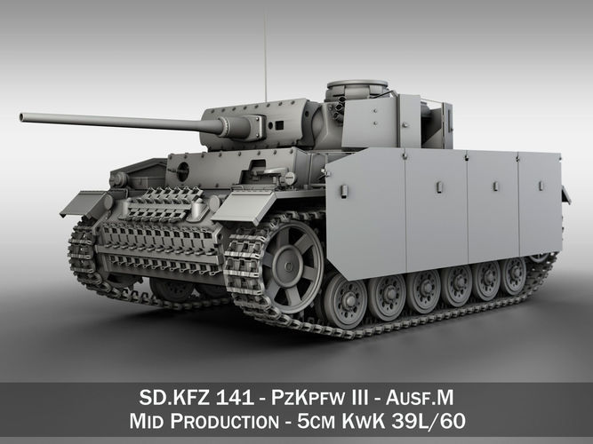 PzKpfw III - Panzer 3 - Ausf M 3D model | CGTrader