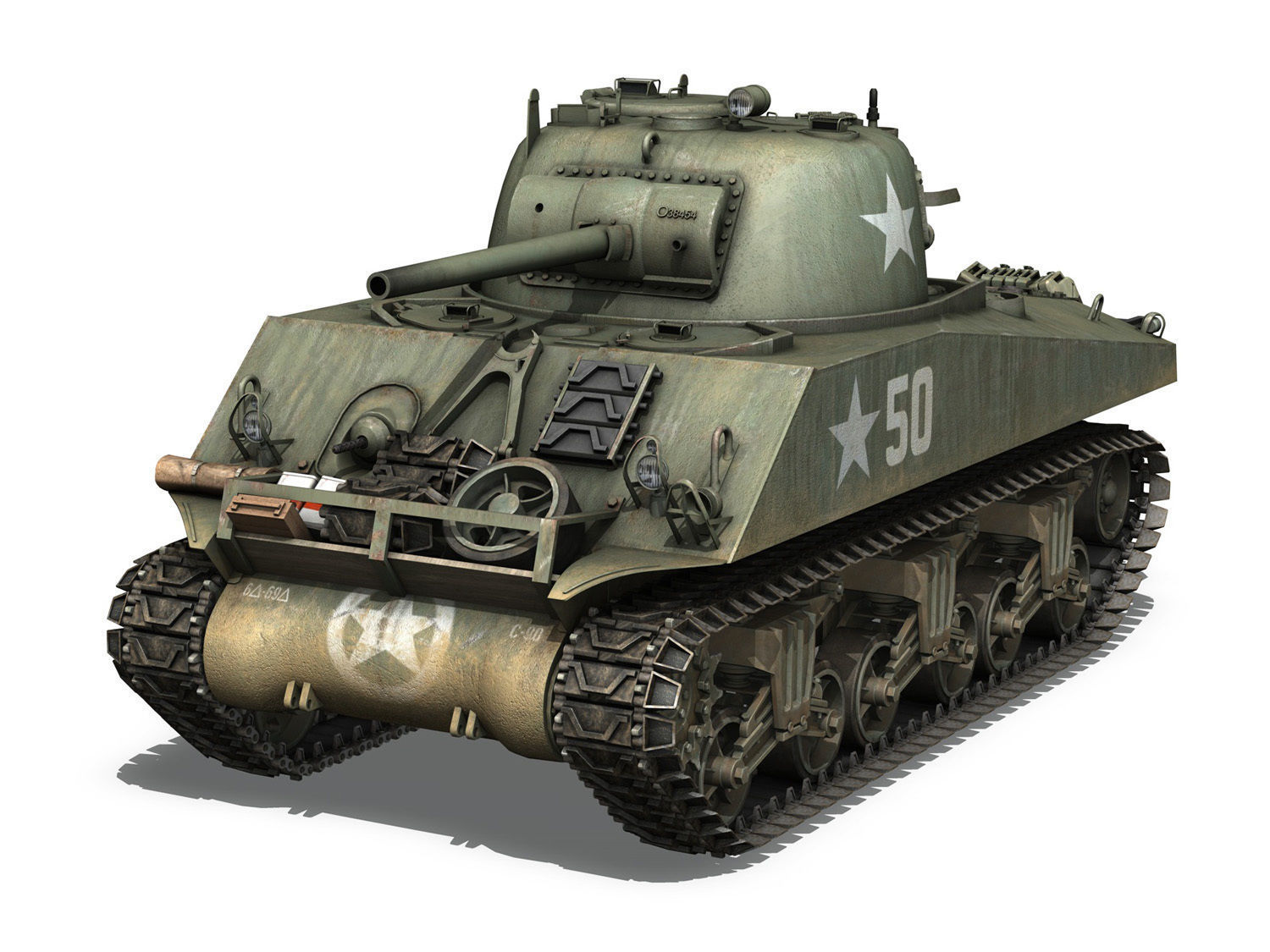 M4A3 75mm - Sherman - 50 3D model | CGTrader