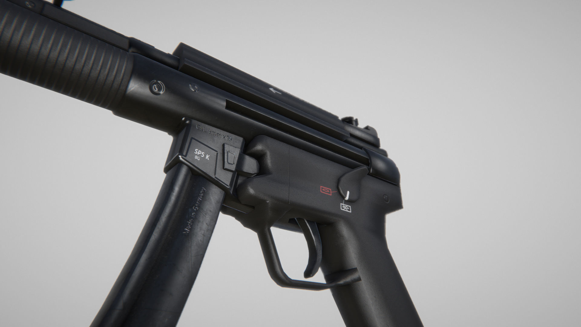 SP5K semi-automatic 9 mm gun free VR / AR / low-poly 3D model | CGTrader