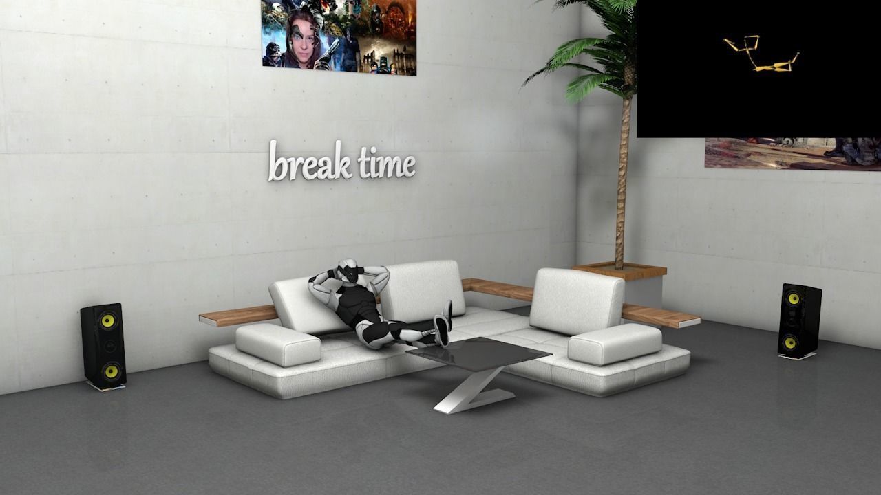 break time free 3D model animated | CGTrader