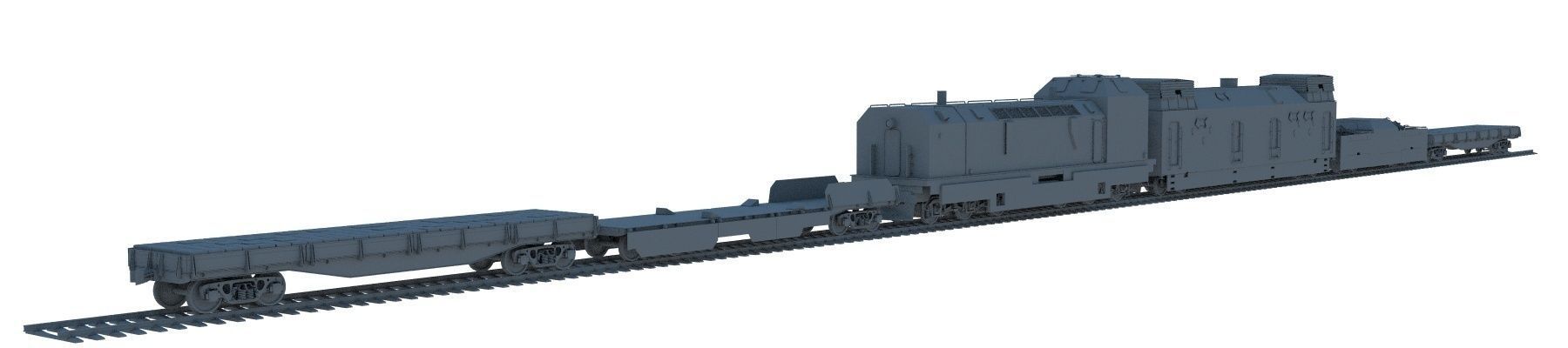 Military Armoured Train 3D model | CGTrader