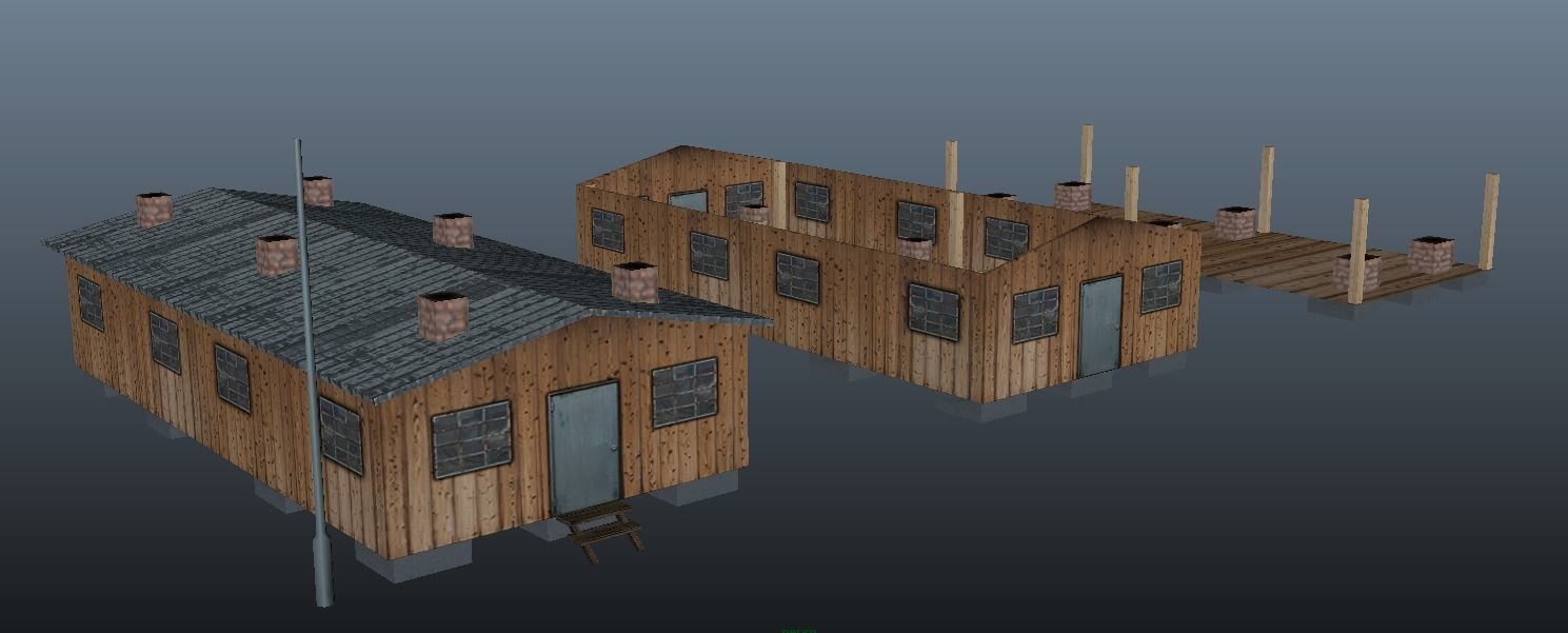 3D model German Barracks from World War 2 VR / AR / low-poly | CGTrader