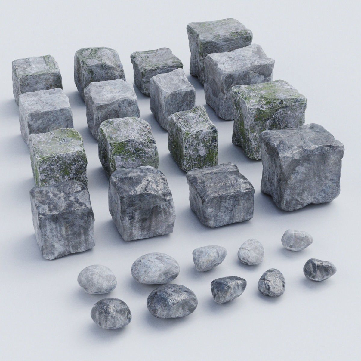 Stones Cube 3D model | CGTrader