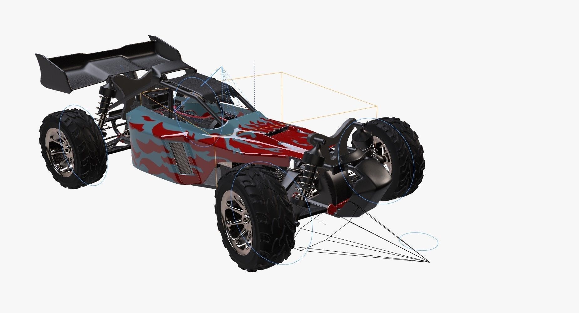 RC Car Rigged 3D model rigged | CGTrader