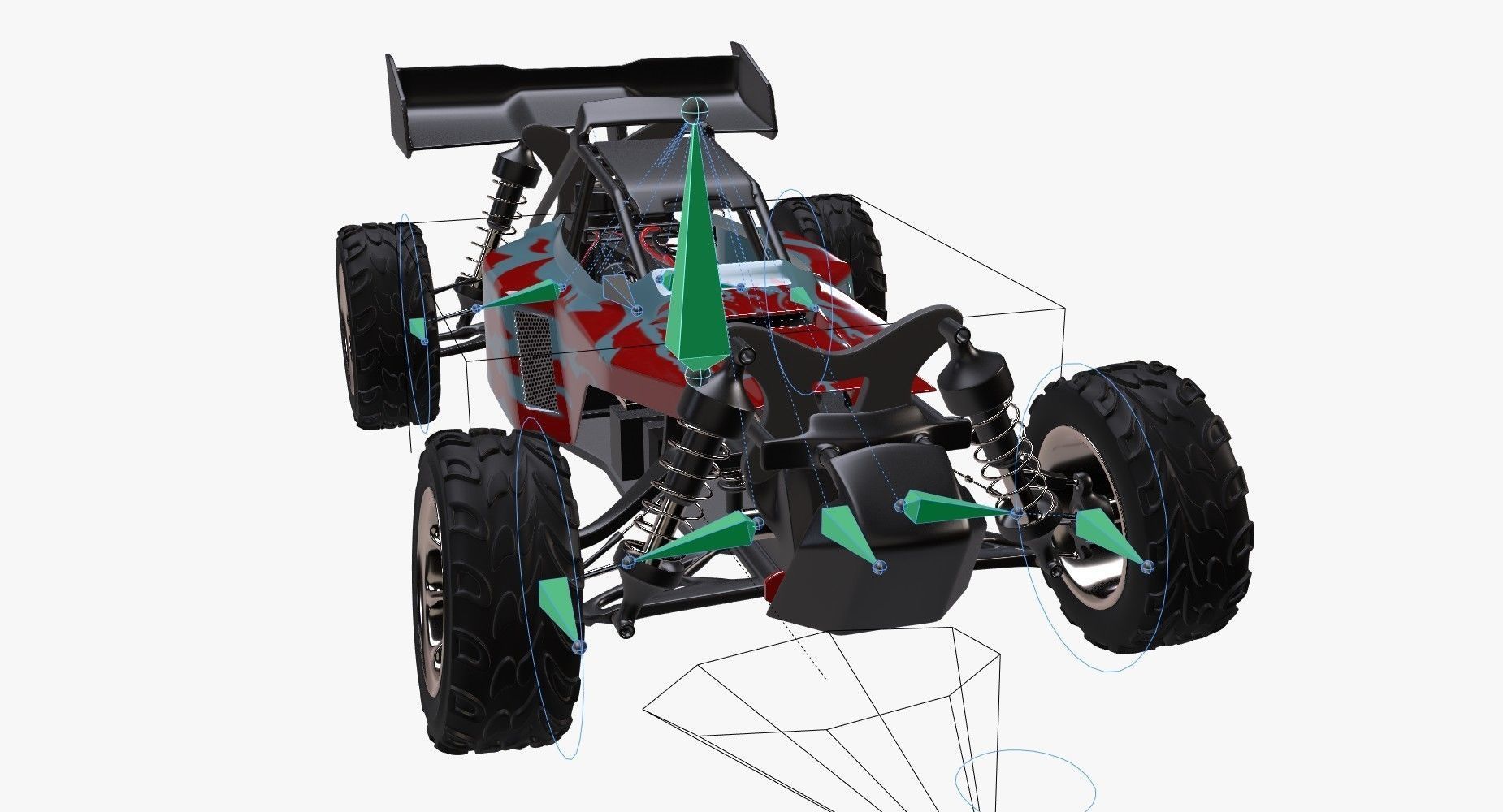 RC Car Rigged 3D model rigged | CGTrader