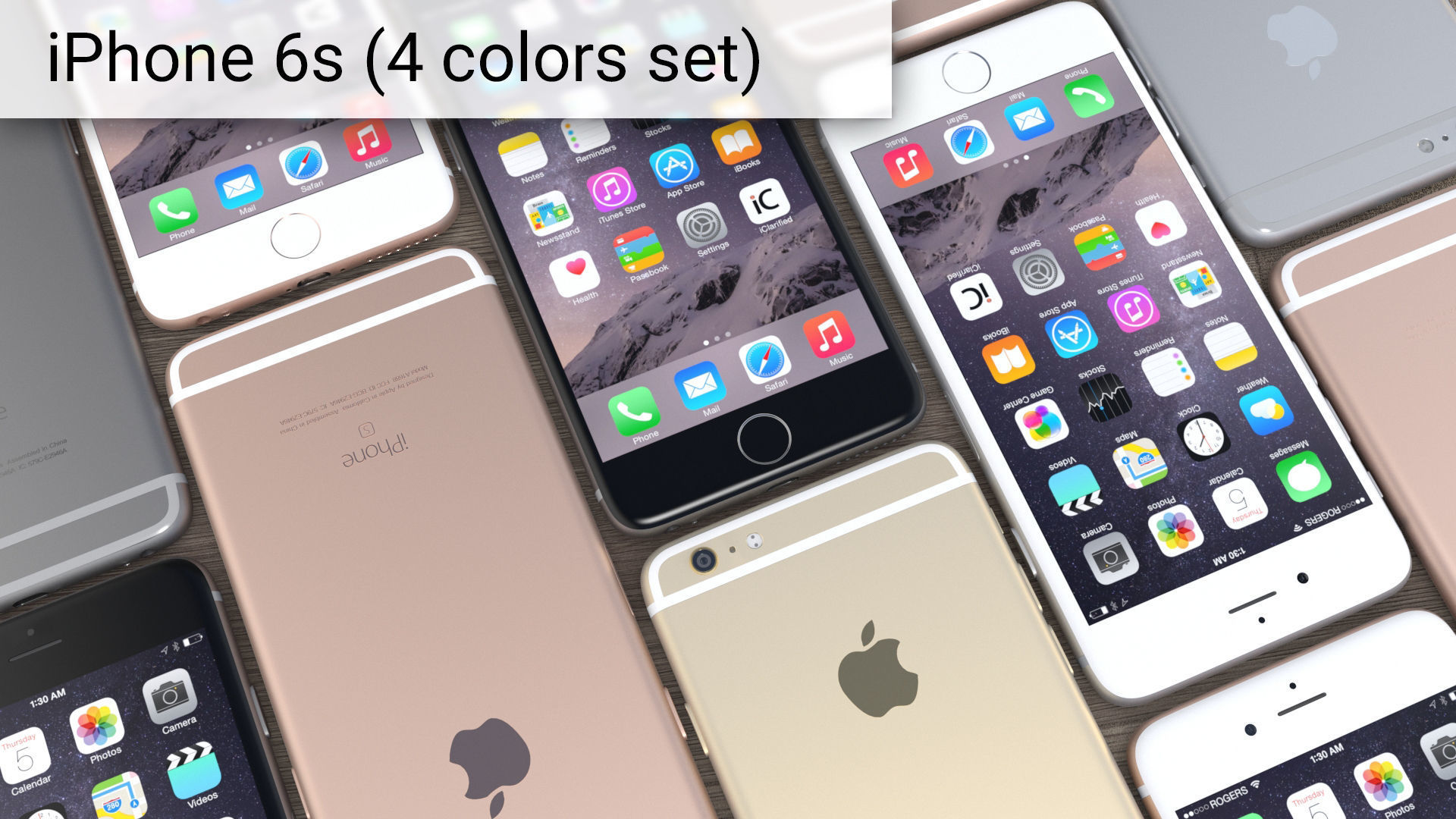3D model Apple iPhone 6s full set 4 colors | CGTrader