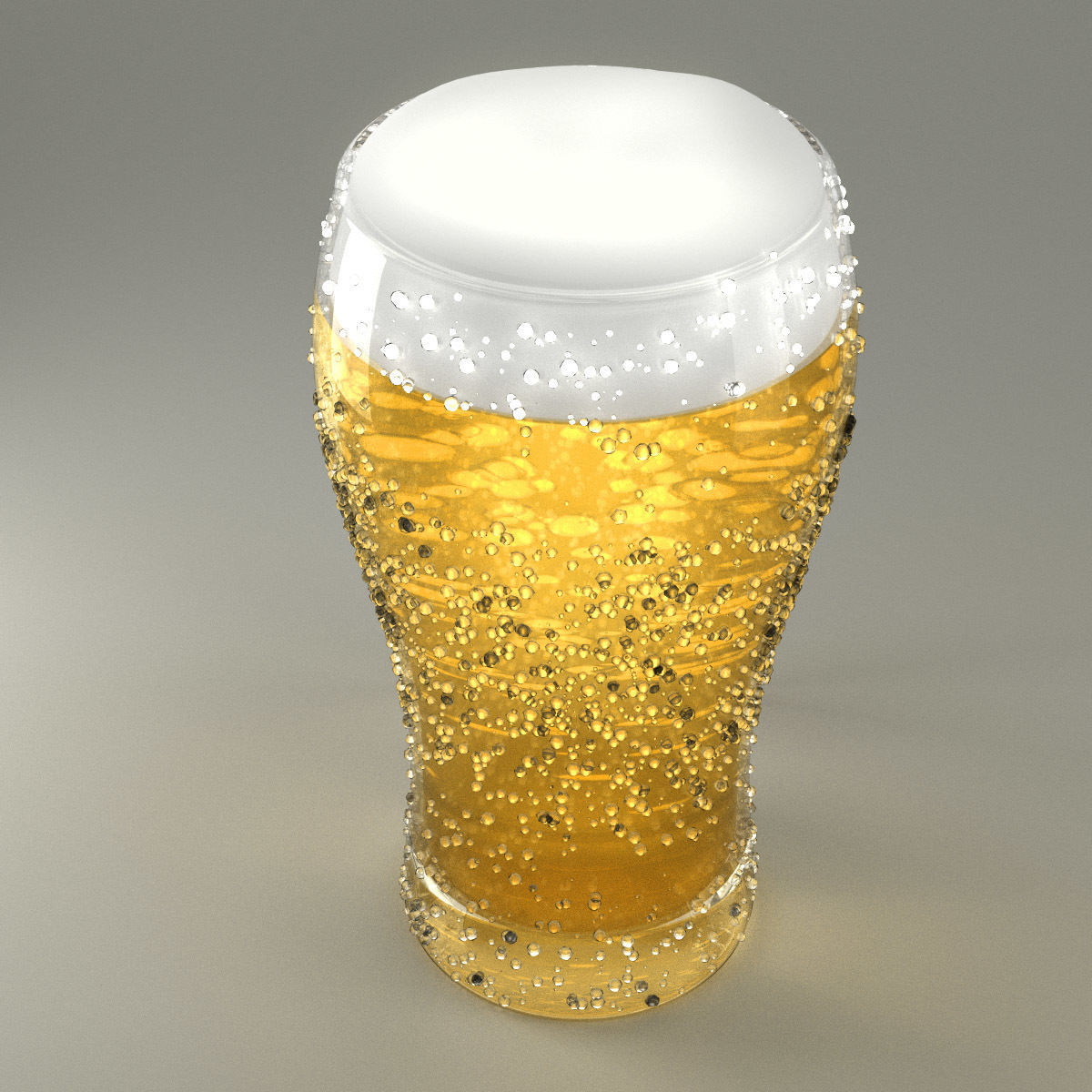 Fresh beer glass 3D model | CGTrader