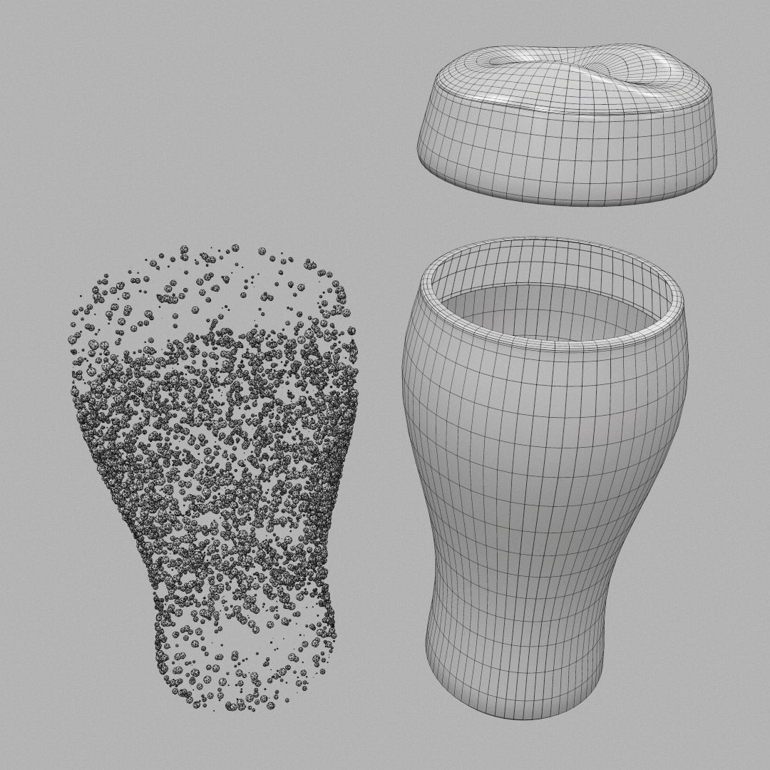 Fresh beer glass 3D model | CGTrader