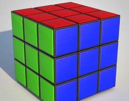 rubix cube sample with rounded edges corners free 3D Model MAX OBJ 3DS ...