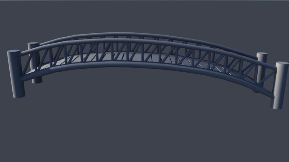 Simple Bridge 3D model | CGTrader