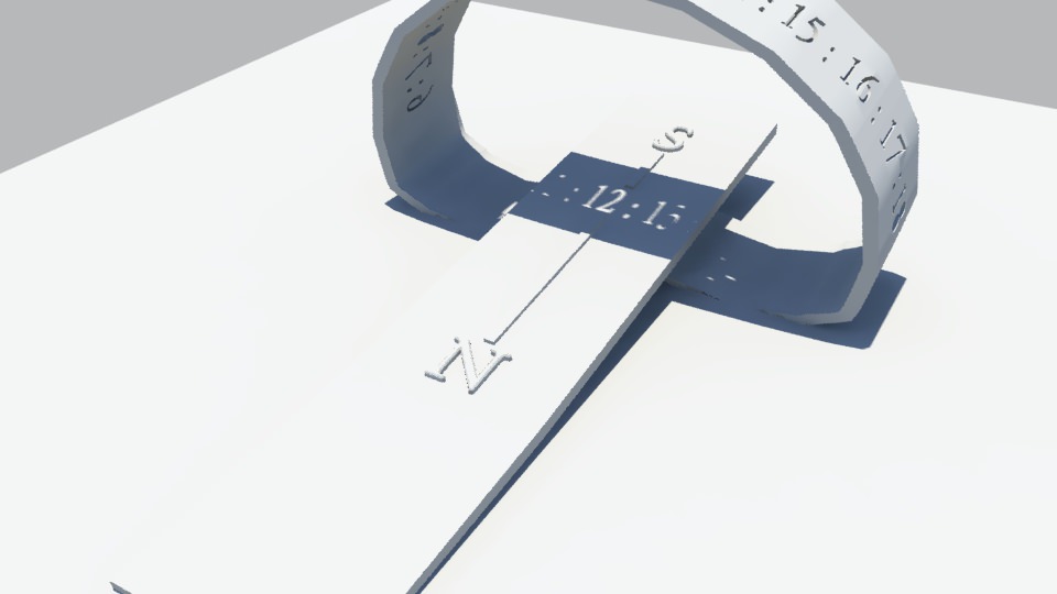 Portable Sun Clock 3D model 3D printable | CGTrader