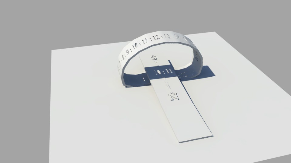 Portable Sun Clock 3D model 3D printable | CGTrader