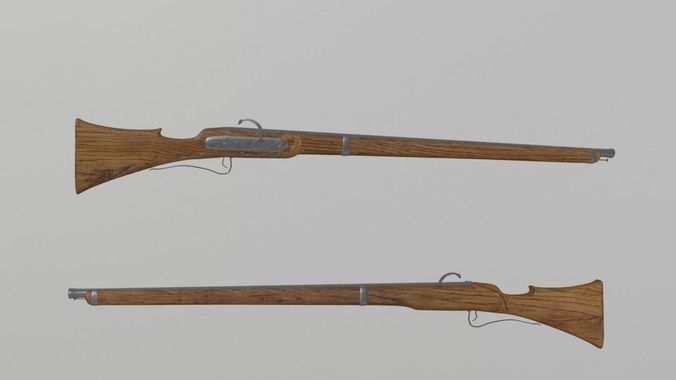 Matchlock musket or arquebus free 3D model | CGTrader