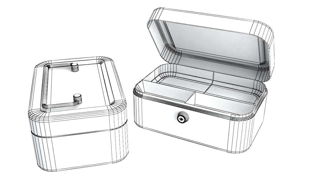 Petty cash small change box 3D model | CGTrader