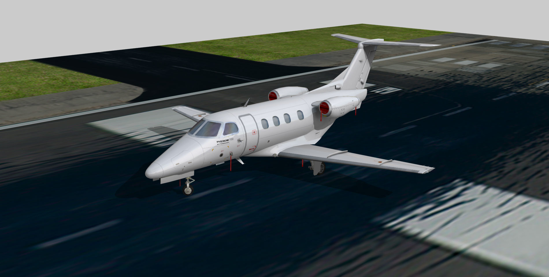 3D model Embraer Phenom 100 Low poly VR / AR / low-poly rigged animated ...