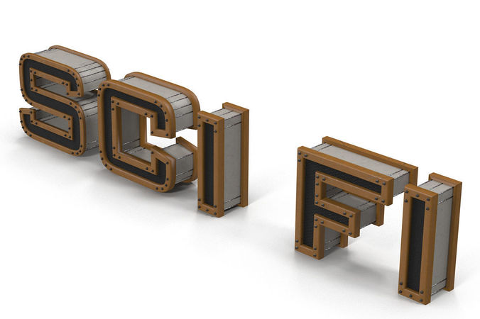 SCI FI Logo 3D model | CGTrader