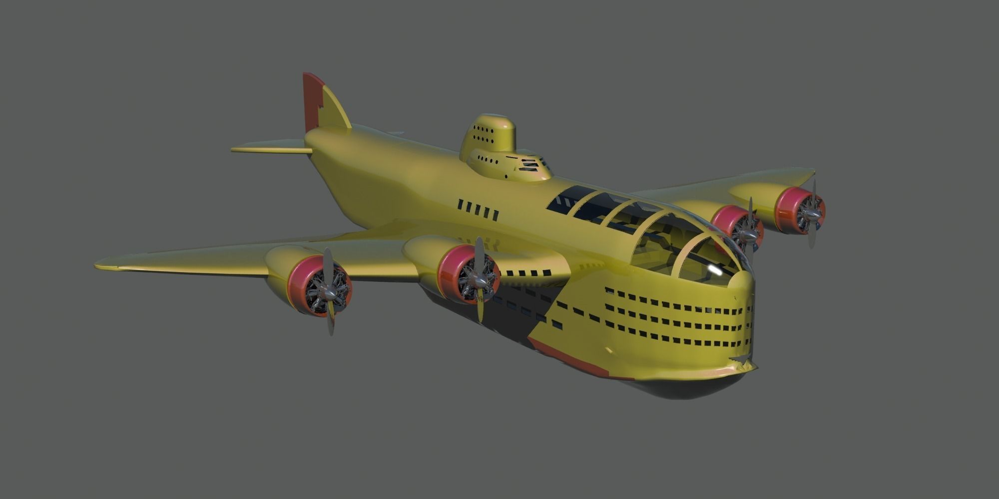 Flying submarine Cruiser 3D model | CGTrader