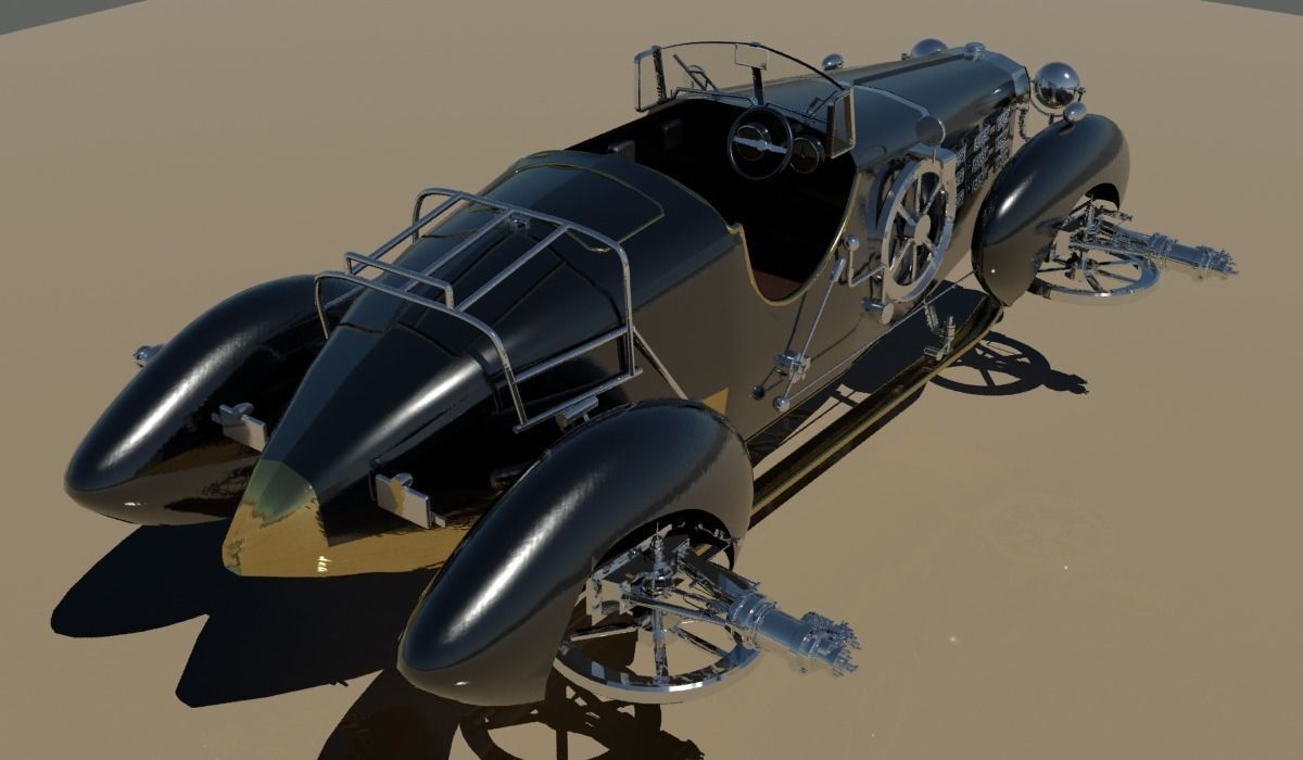 Fantasy Flying car 3D model | CGTrader
