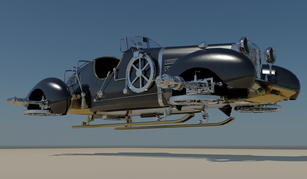Fantasy Flying car 3D model | CGTrader