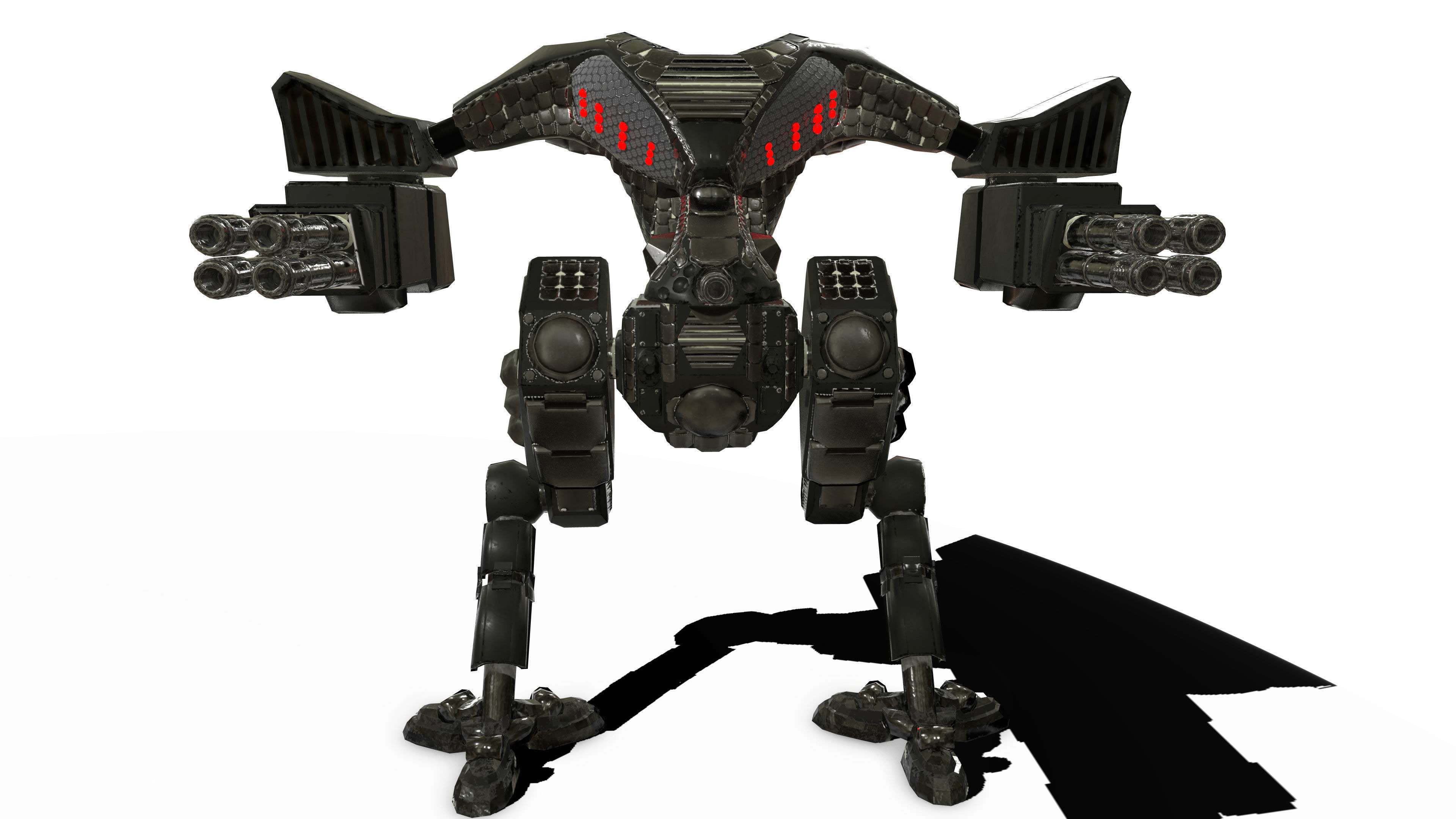 3D model Battle mech low poly VR / AR / low-poly rigged animated | CGTrader