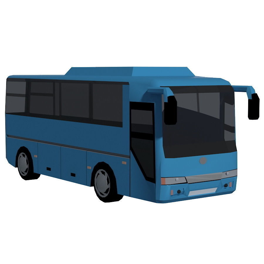 3D model Low poly BUS set VR / AR / low-poly | CGTrader