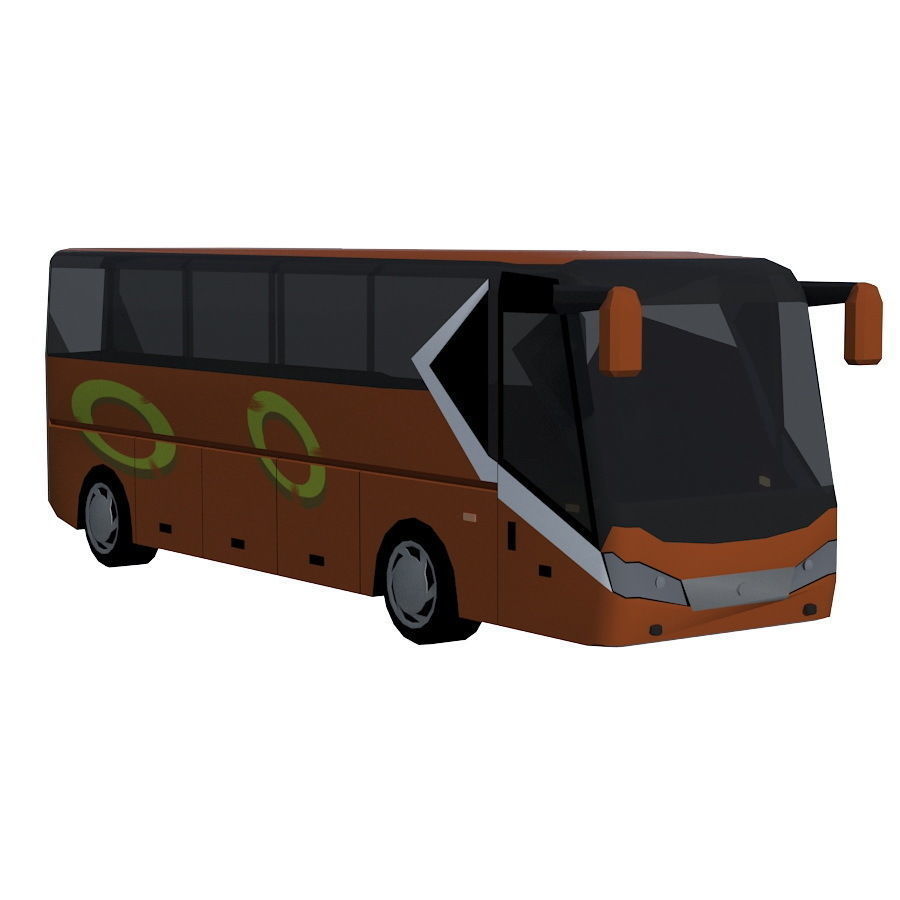 3D model Low poly BUS set VR / AR / low-poly | CGTrader