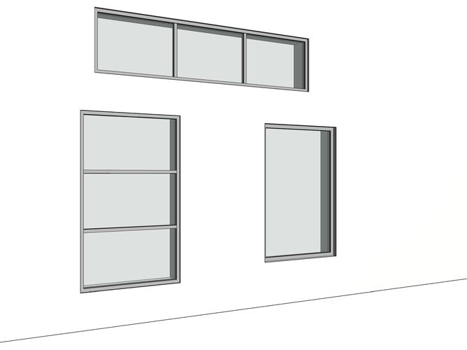 revit parametric picture fixed window families with grid 3D model ... revit parametric picture fixed window families with grid 3D model ...