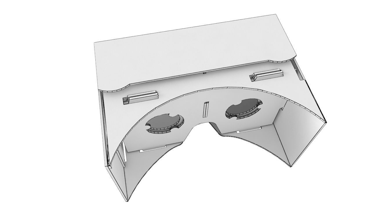 Google cardboard virtual reality headset 3D model | CGTrader