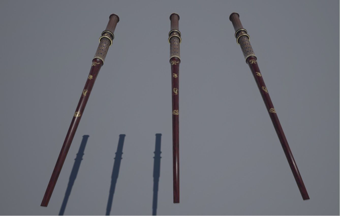 3D model Jewelled Wand VR / AR / low-poly | CGTrader