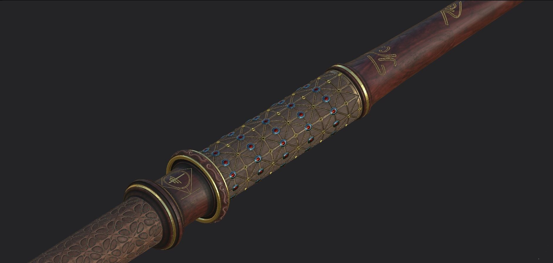 3D model Jewelled Wand VR / AR / low-poly | CGTrader