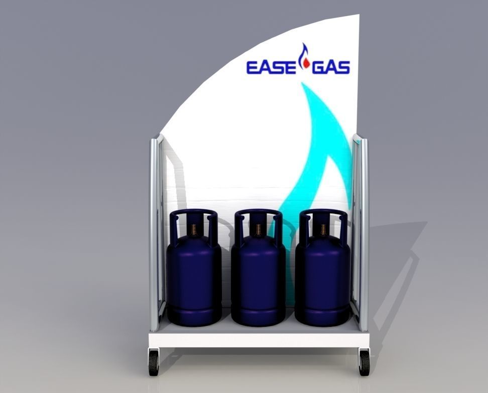 Rak Display Tabung Gas free 3D model | CGTrader