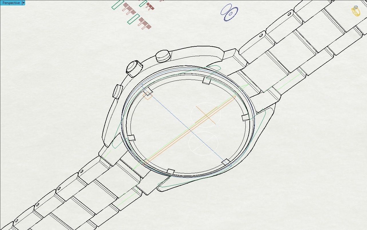 Gold Mens Watch 3D model 3D printable | CGTrader