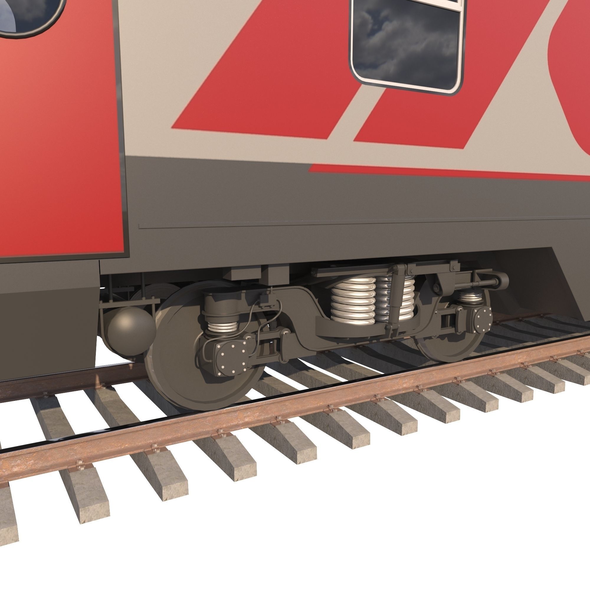 Train Double-decker wagon RUS 3D model | CGTrader