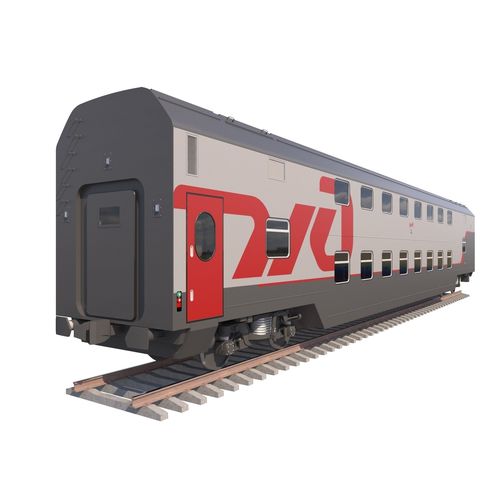 Train Double-decker wagon RUS 3D model | CGTrader