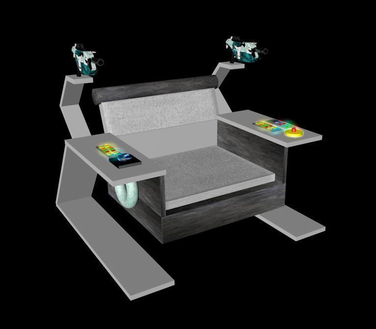 Sci-Fi chair with weapons free 3D model | CGTrader
