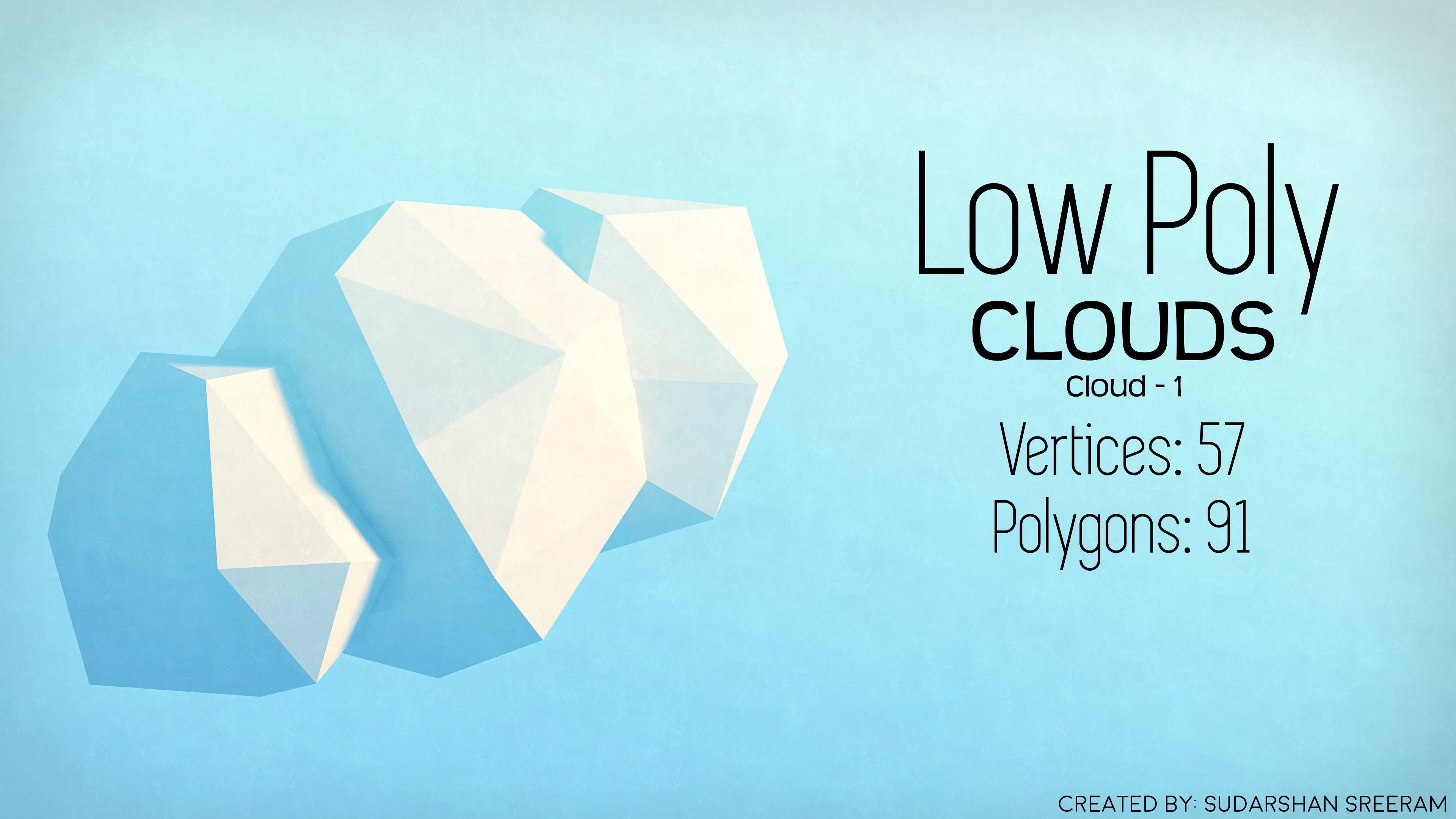 Low Poly Clouds - Pack 1 free VR / AR / low-poly 3D model | CGTrader