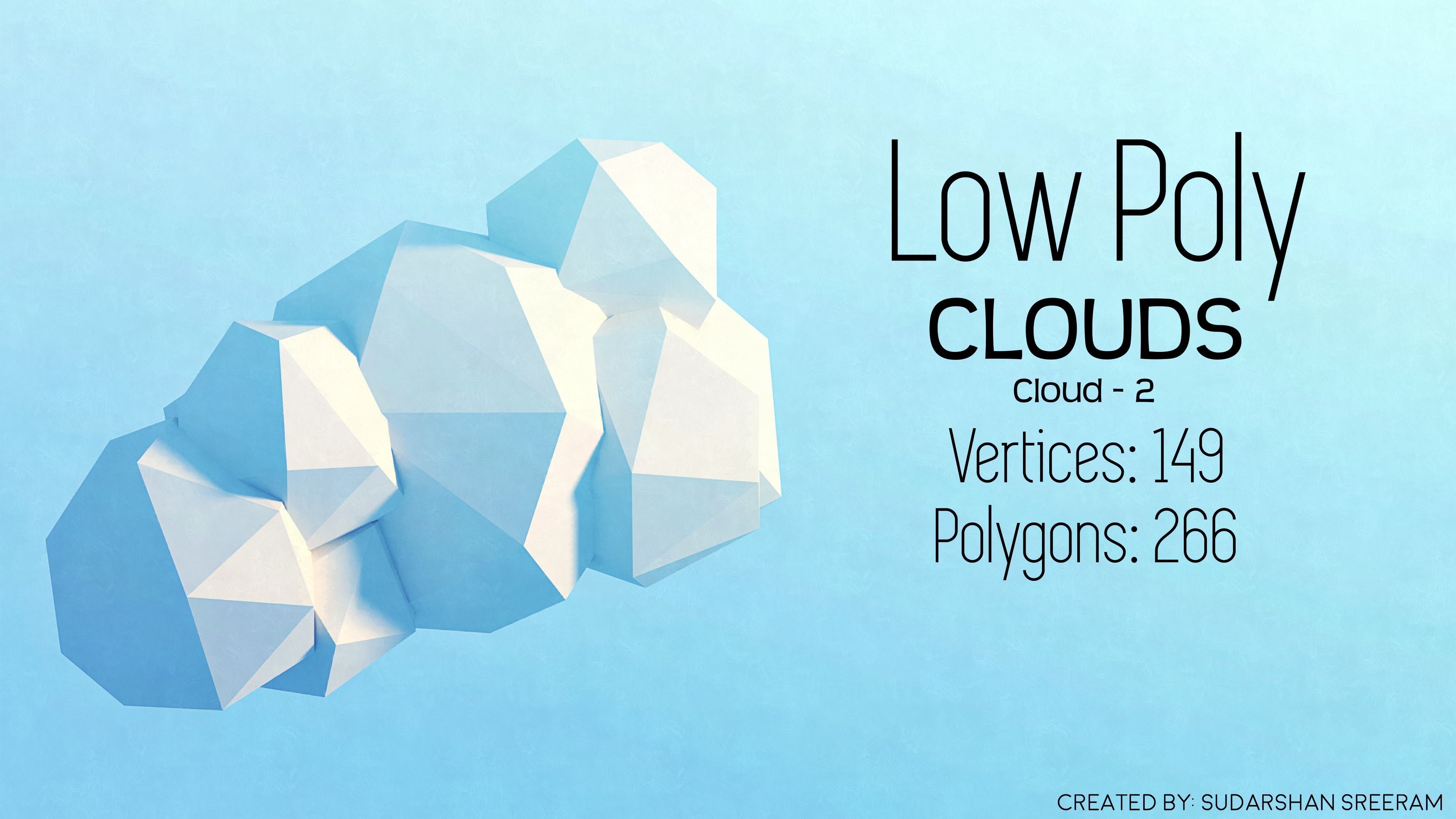 Low Poly Clouds - Pack 1 free VR / AR / low-poly 3D model | CGTrader