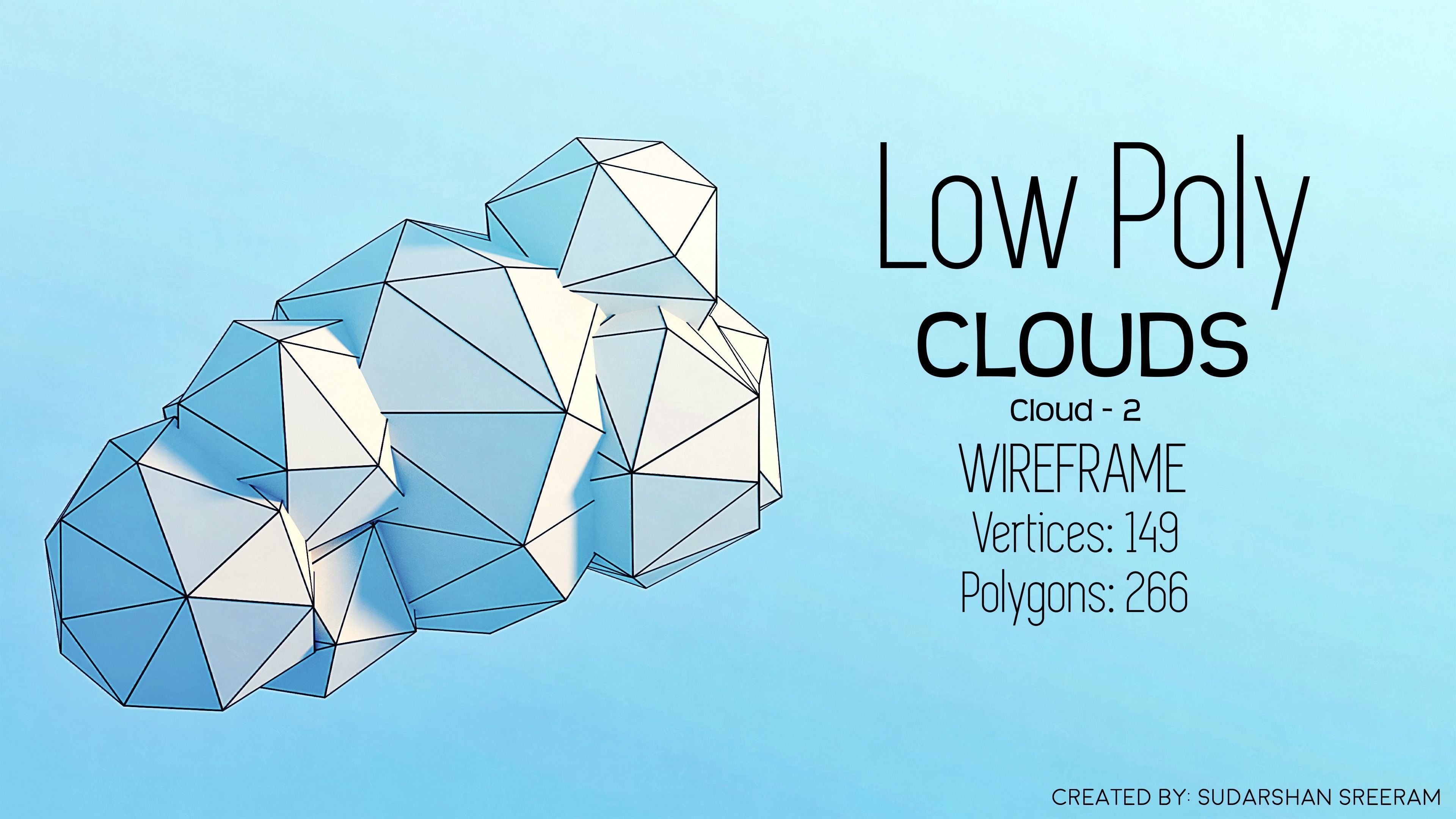 Low Poly Clouds - Pack 1 free VR / AR / low-poly 3D model | CGTrader
