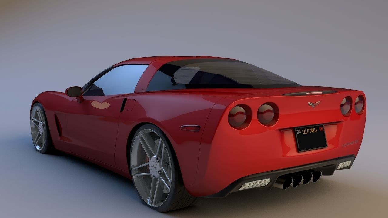 3D model Chevrolet Corvette C6 Base VR / AR / low-poly MAX OBJ 3DS FBX ...