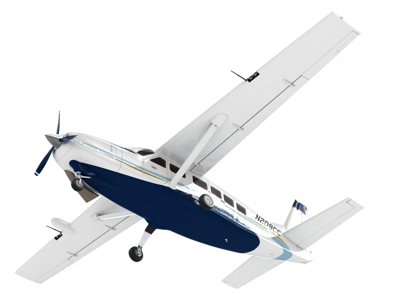 Cessna 208 Caravan 3D model rigged | CGTrader