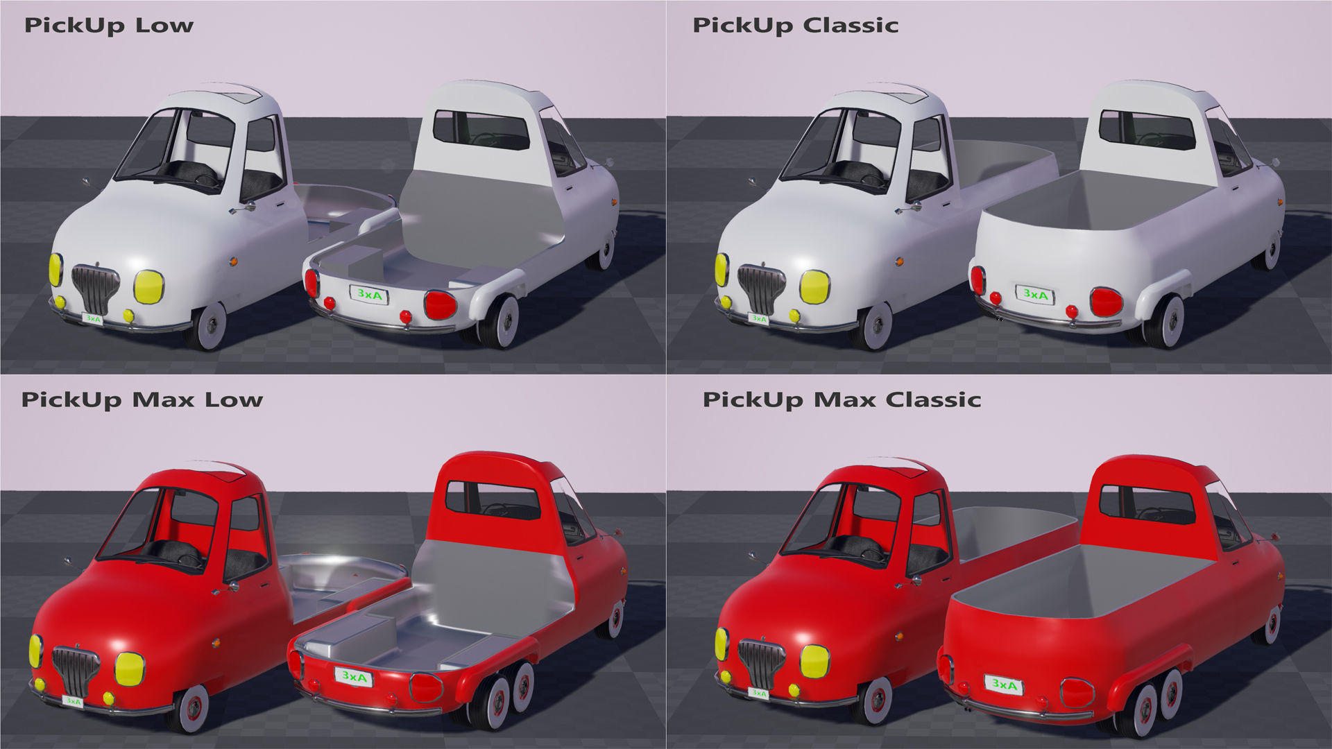 3D model Toon Vehicle kit VR / AR / low-poly | CGTrader
